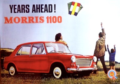 Morris 1100 Rare Vintage A1 Car Poster | eBay UK