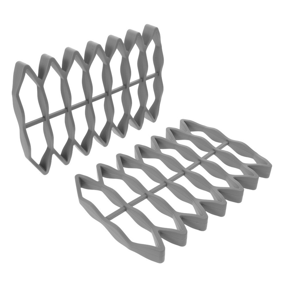 2 Pcs Baking Pan Liners Silicone Turkey Rack for Roasting Cooling Bbq ...