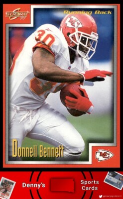 1999 Score #204 Donnell Bennett Kansas City Chiefs Football Card | eBay