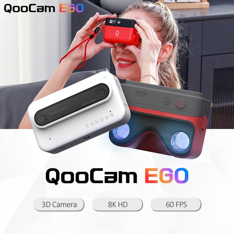 Kandao QooCam EGO 3D Stereo Camera 4K 60FPS VR Camera Waterproof Six ...