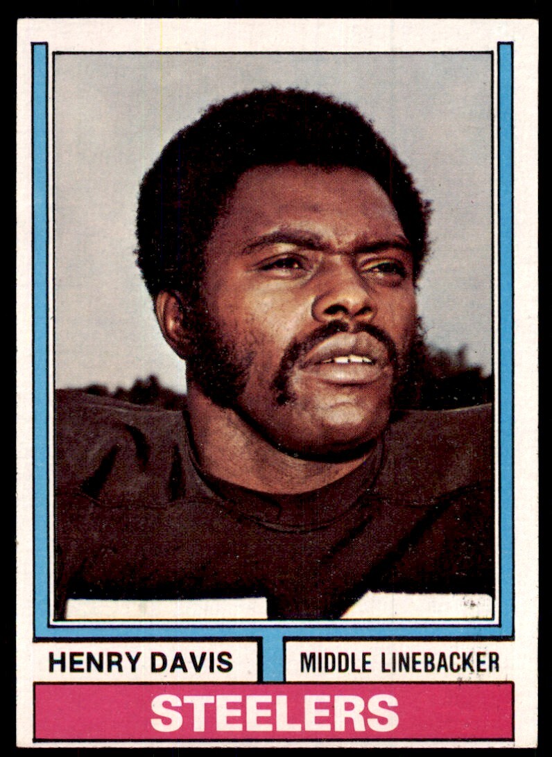 1974 Topps Henry Davis Football Card Pittsburgh Steelers #521 | eBay