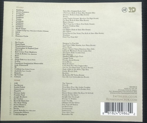 Faithless - Renaissance 3D - Rare 3CD DJ Box Set - Greatest Hits Best ...