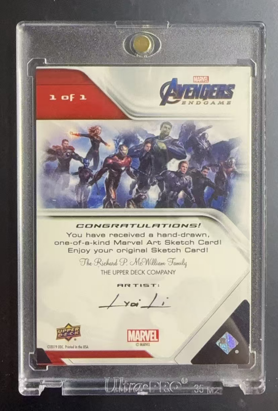 2019 UD Marvel Avengers Polaris & Scarlet Witch Sketch Artist By Lydi ...