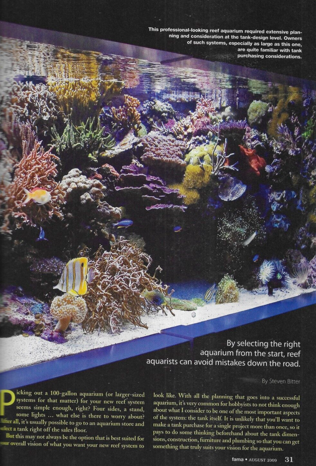 Freshwater And Marine Aquarium Magazine Reef Tanks Striped Headstanders ...