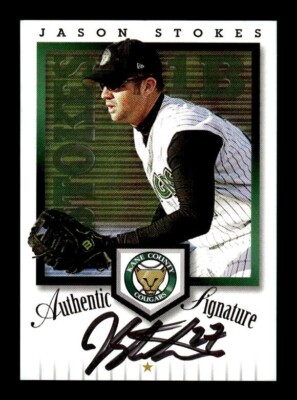 JASON STOKES 2002 KANE COUNTY COUGARS AUTHENTIC SIGNATURE | eBay