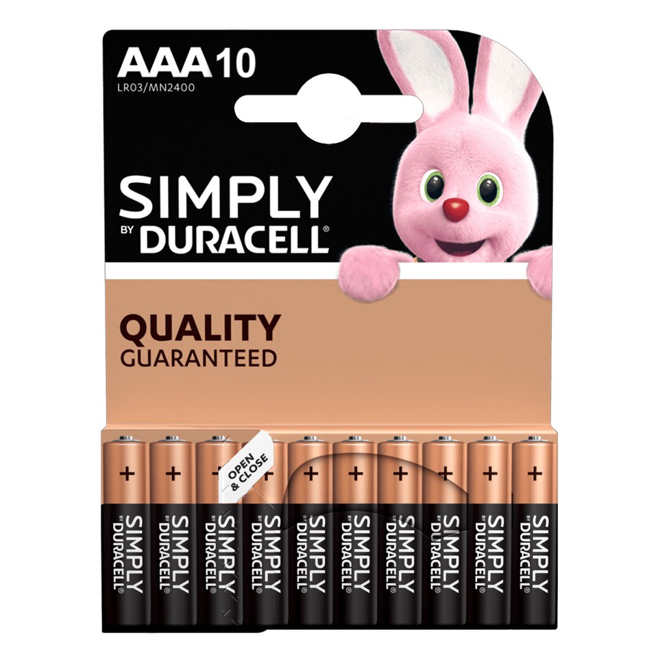 Duracell Simply AA & AAA Batteries Alkaline Power Long Lasting LR03 ...