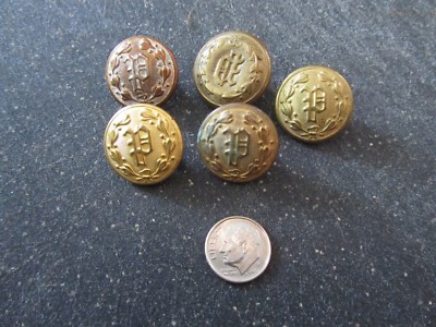 Police "P" Buttons Uniform Antique Mixed Makers Lot of 5 Vintage | eBay