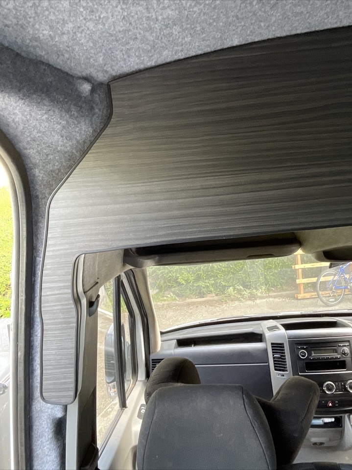 Mercedes Sprinter VW Crafter overhead Cab Shelf storage cupboard Fascia ...