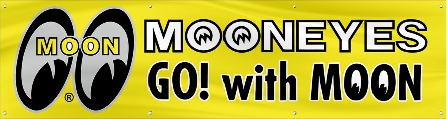 Mooneyes 2x8 ft Banner Flag | Racing Flag