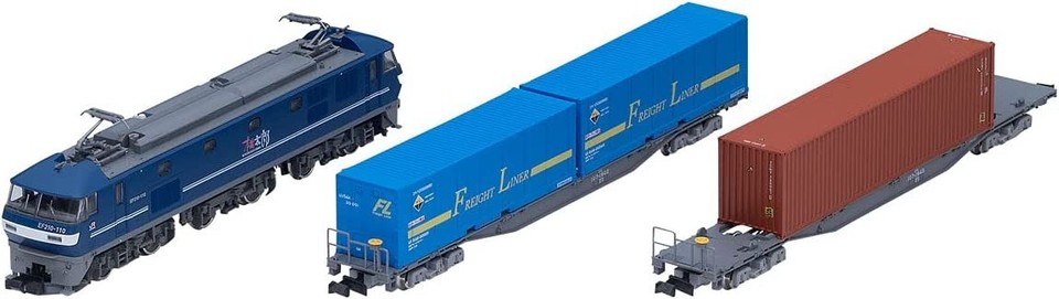TOMIX N gauge EF210 type container train set 3 cars 98394 model ...