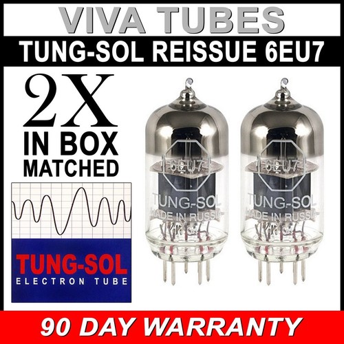 Brand New Gain Matched Pair (2) Tung-Sol Reissue 6EU7 Vacuum Tubes ...