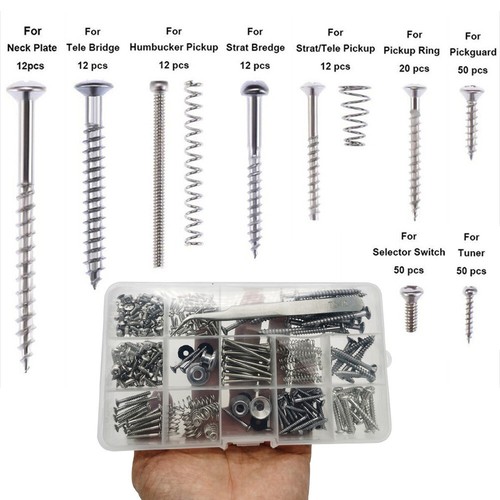 255X Types Strap Buttons Electric Guitar Screw Kit For Bridge Pickup ...