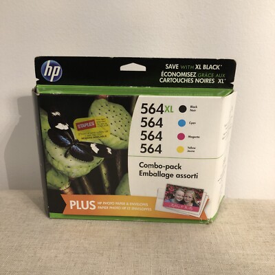 Genuine HP 564 Combo Pack Black XL + Tri Color Ink Cartridge Set EXP ...
