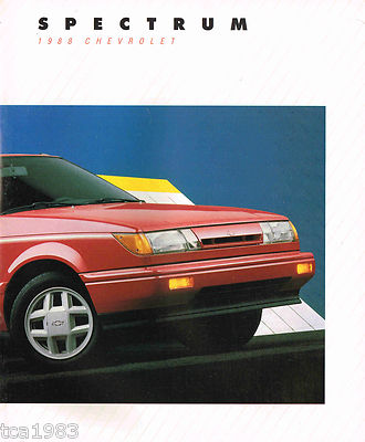 1988 Chevy SPECTRUM Brochure / Pamphlet with Color Chart: CL, TURBO ...