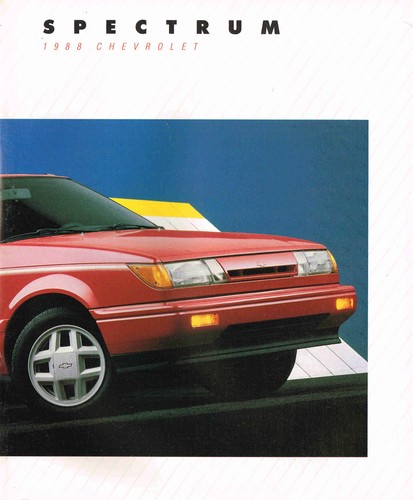 1988 Chevy SPECTRUM Brochure / Pamphlet with Color Chart: CL, TURBO ...
