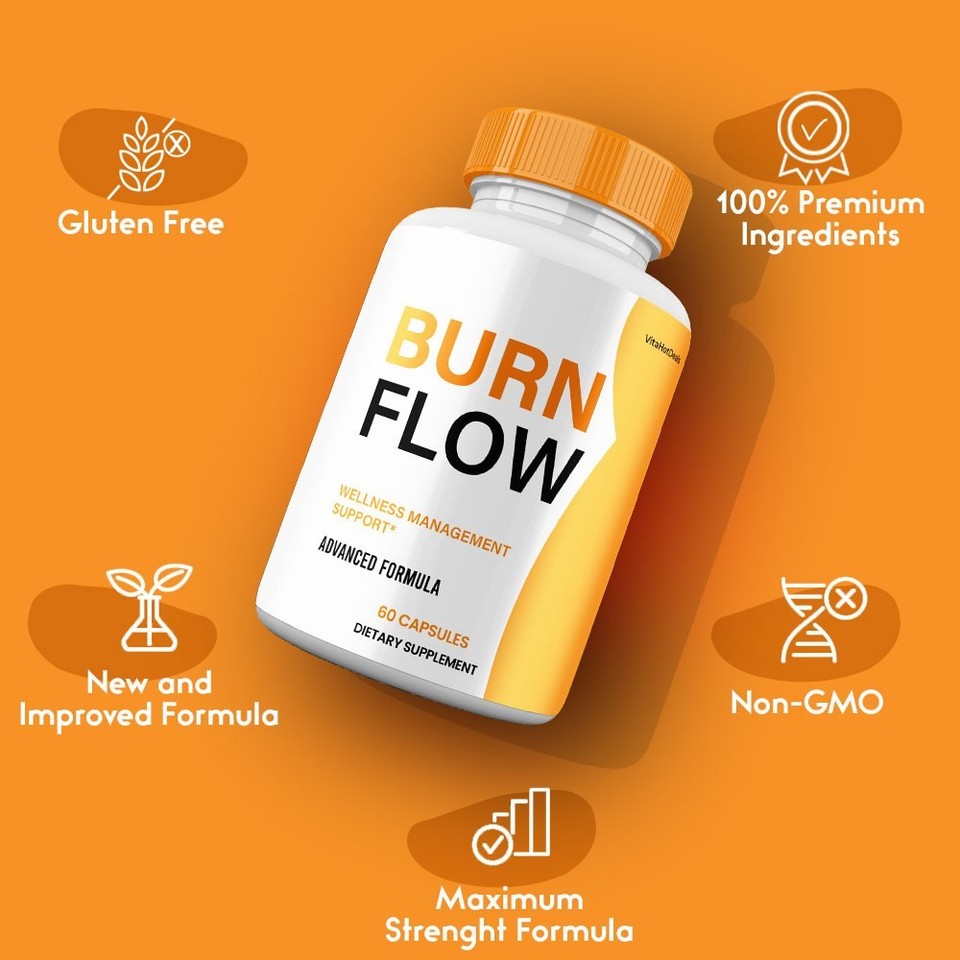 BurnFlow Capsules, Max Strength Formula, Burn Flow Supplement (5 Pack ...