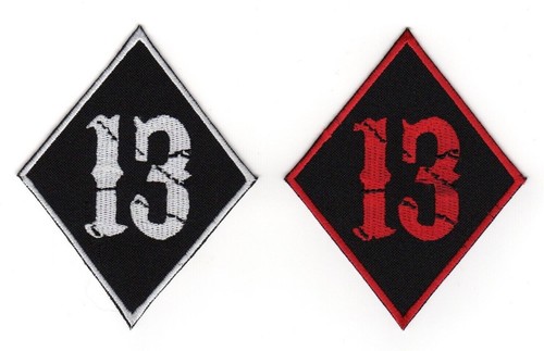 Lucky Number 13 Sew-on Patch | Biker Gang Motorcycle Club Punk Diamond ...