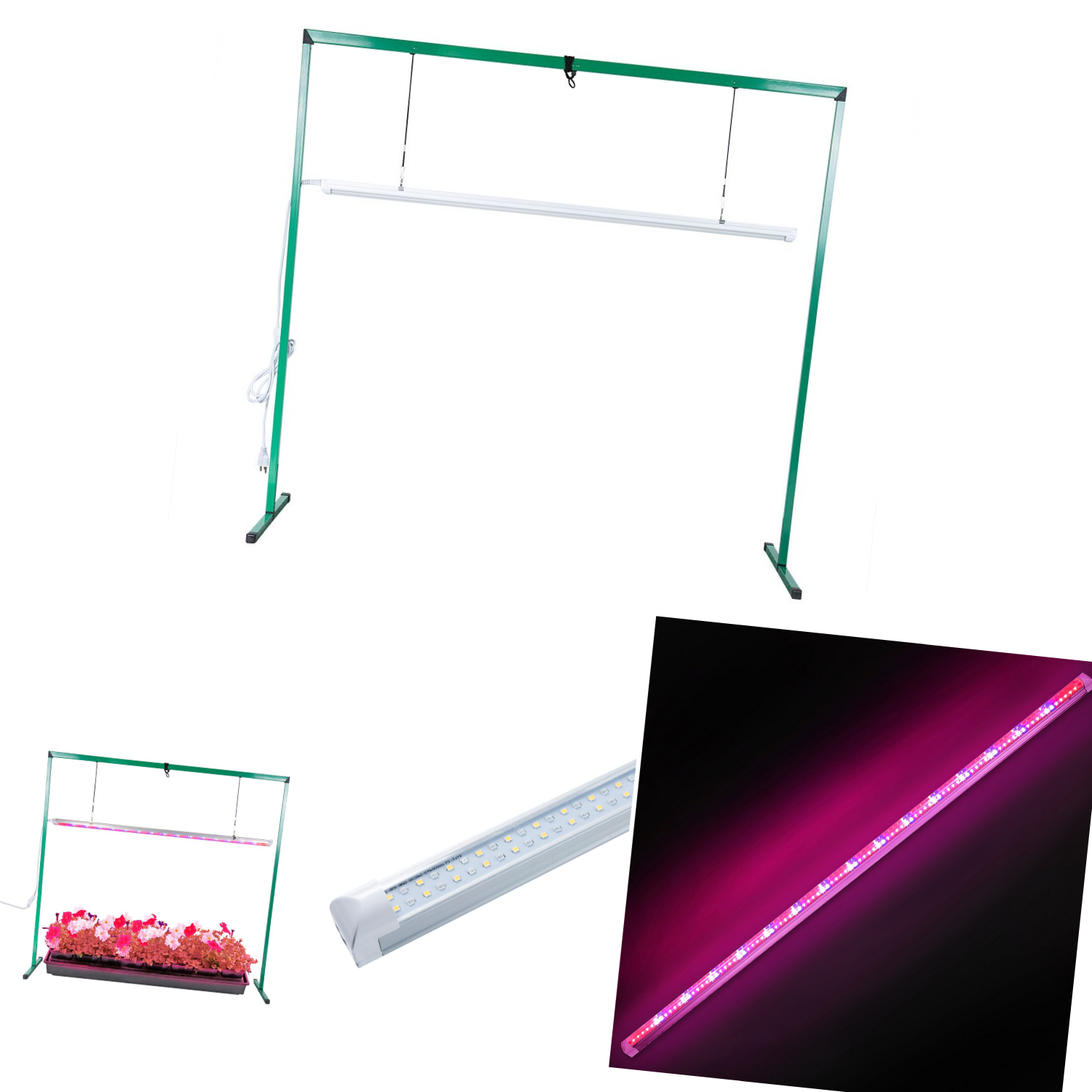 iPower 36W 4ft LED Grow Light Stand Rack for Seed Plant Growing for ...
