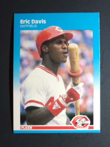 1987 Fleer Baseball #198 Eric Davis *A* Cincinnati Reds *NRMT/MINT* | eBay