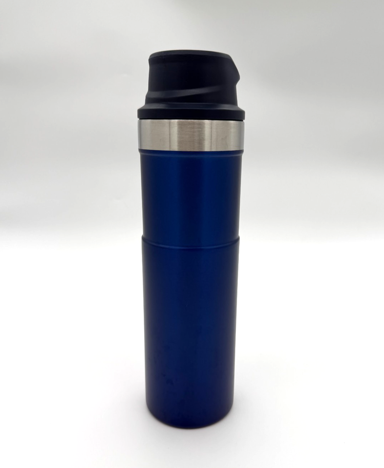 Stanley Starbucks Classic 20 oz One Hand Vacuum Tumbler Blue Shiny Push ...