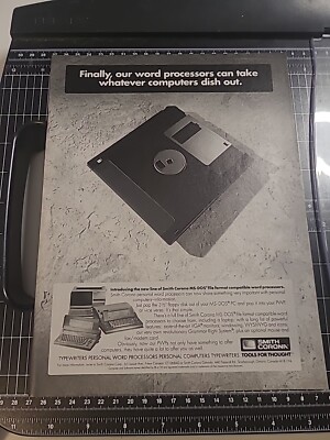 Smith Corona Word Processor Floppy Print Ad 1991 8x11 Vintage Great To ...