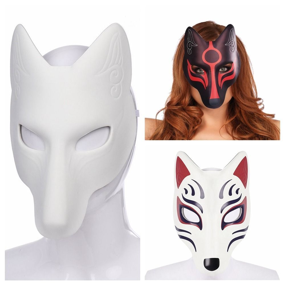 Japanese Fox Mask Anime 1pc Fox Hanfu Nine Tailed Fox Goblin Mask