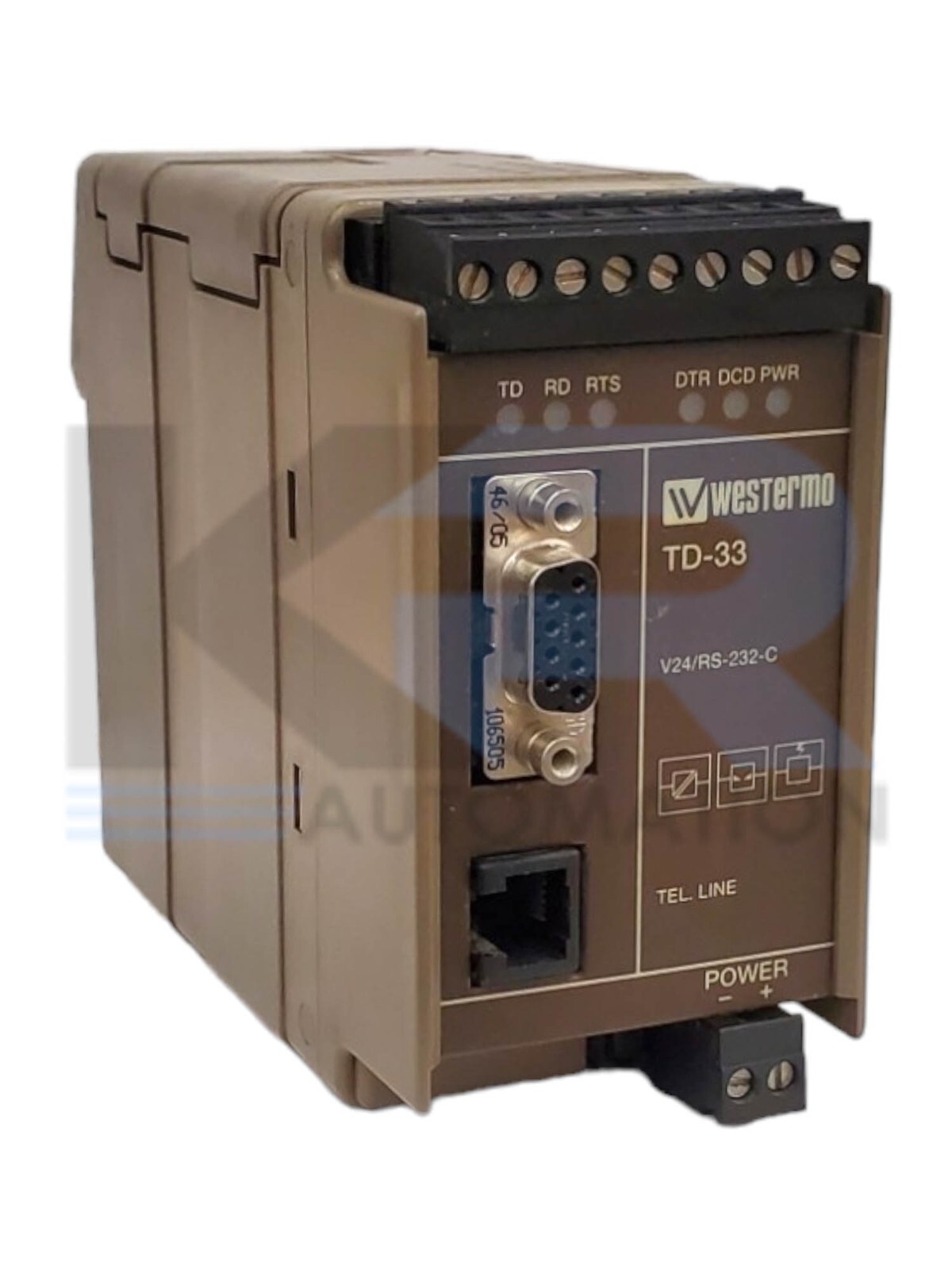 TESTED Westermo TD-33/V90 US Industrial Tele Modem 36V 1.7W RS-232 3179 ...