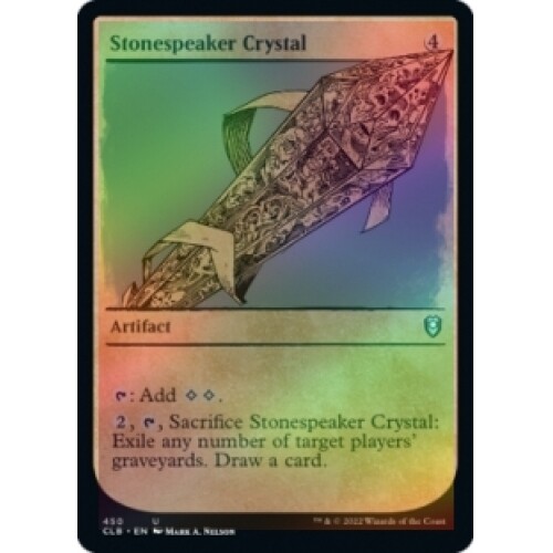 Foil Stonespeaker Crystal (showcase) X4 Commander Legends: Battle For ...
