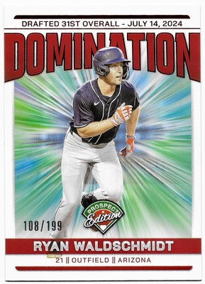 2024 Panini Prospect Edition - Domination Red /199 - Ryan Waldschmidt ...