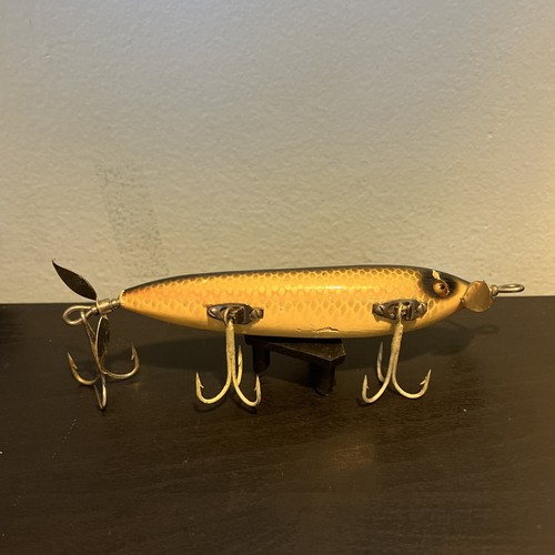 Heddon SOS 170 old wood fishing lure dace glass eyes | eBay