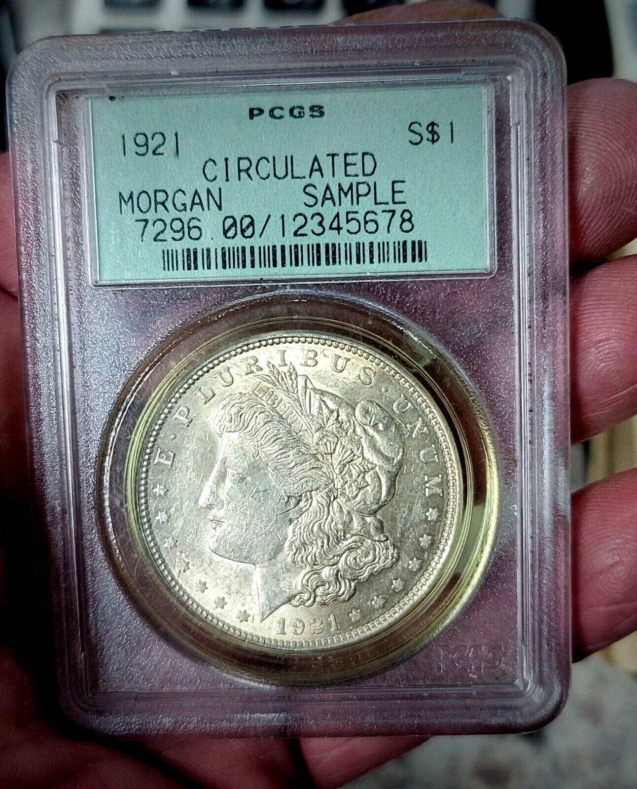 1921 $1 Morgan Dollar Sample Slab PCGS OGH Gen 3 Holder ~ PCGS ...
