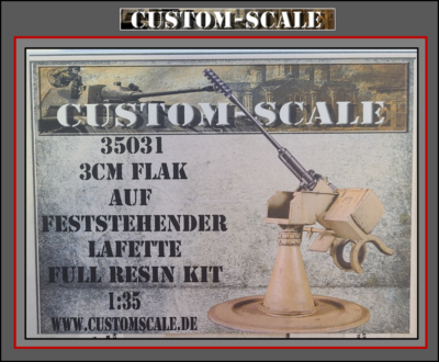 1/35 Custom-Scale 35031 3cm FlaK on Fixed Stand - Full Resin Kit | eBay