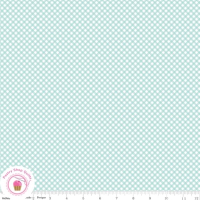 Riley Blake DAISY FIELDS 12486S Seafoam Aqua Gingham Plaid Quilt Fabric ...