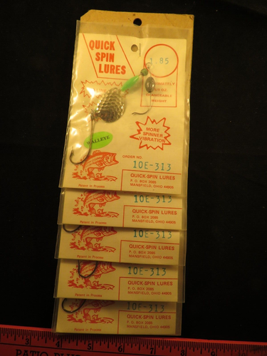 Card of 6 Quick Spin Lures 5/8 oz 10E-313 Walleye Fishing Lures ...