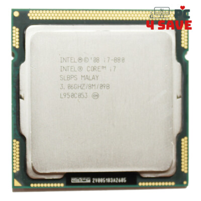 Intel Core i7-880 SLBPS 3.06GHz 8MB Quad Core LGA1156 Desktop Processor ...