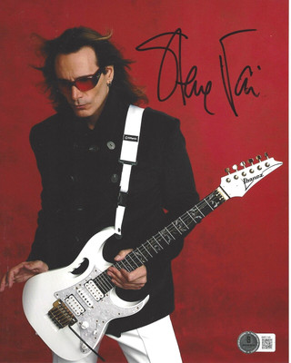 STEVE VAI GUITAR ROCK LEGEND HAND SIGNED 8x10 PHOTO BECKETT COA ...