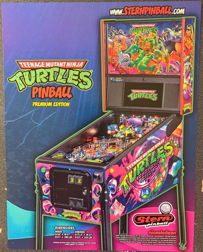 TEENAGE MUTANT NINJA TURTLES Premium Edition - Pinball Machine Flyer ...