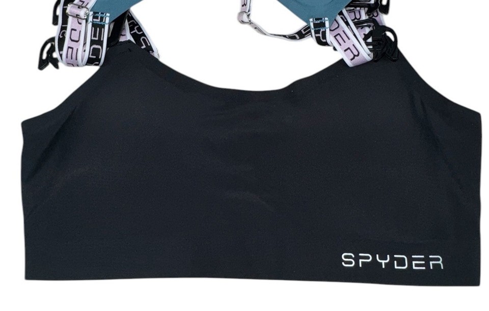 SPYDER 3-Pack Seamless Laser Cut Sport Bra Bonded Finishes Wire Free ...