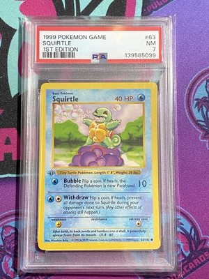 1999 Pokémon Game Squirtle Shadowless 1st Edition PSA 7 | eBay