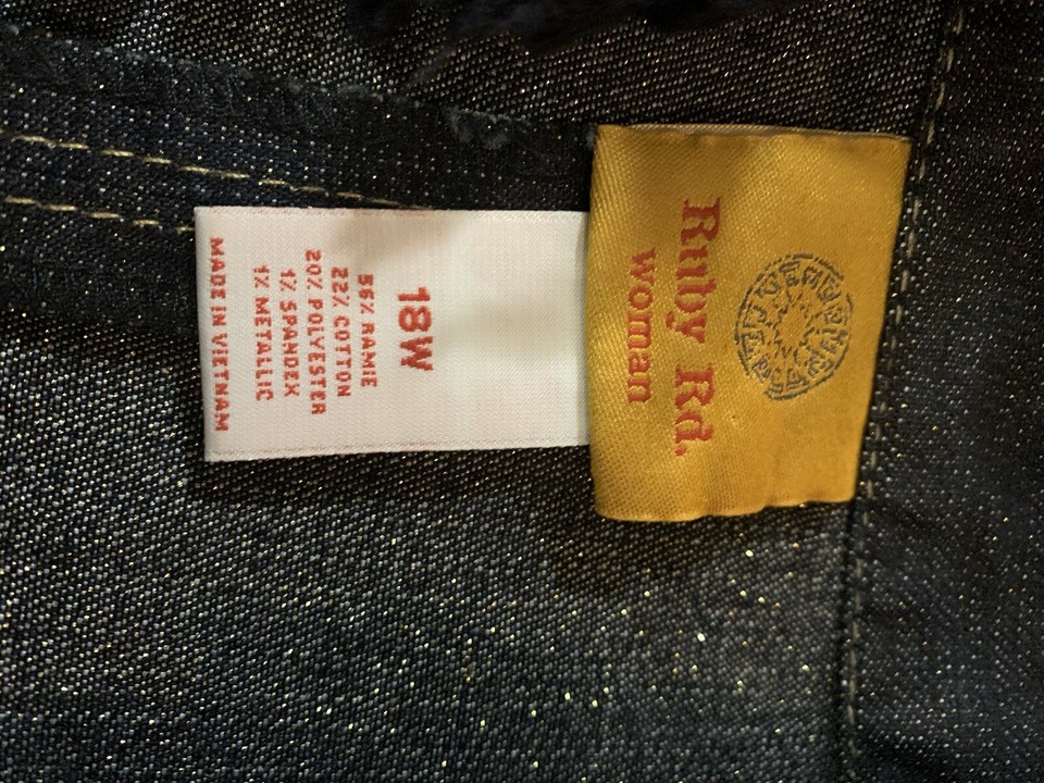 Ruby Red Jacket WOMENS Denim Look W Glitter Double Breast Hook Eye ...