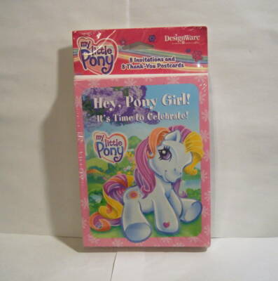 MY LITTLE PONY INVITATIONS & THANK YOU POSTCARDS SUNNY DAZE MIP 2003 ...