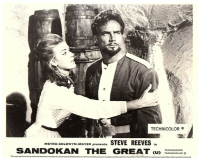 Sandokan the Great Original Lobby Card Muscular Steve Reeves Genevieve ...