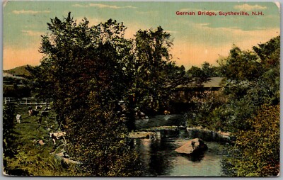 Postcard Gerrish Bridge; Scytheville, New Hampshire; Elkins, NH 1912 Ft ...