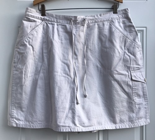 Northcrest Women's Denim Skort Size 18W Drawstring Non-Elastic Waist ...