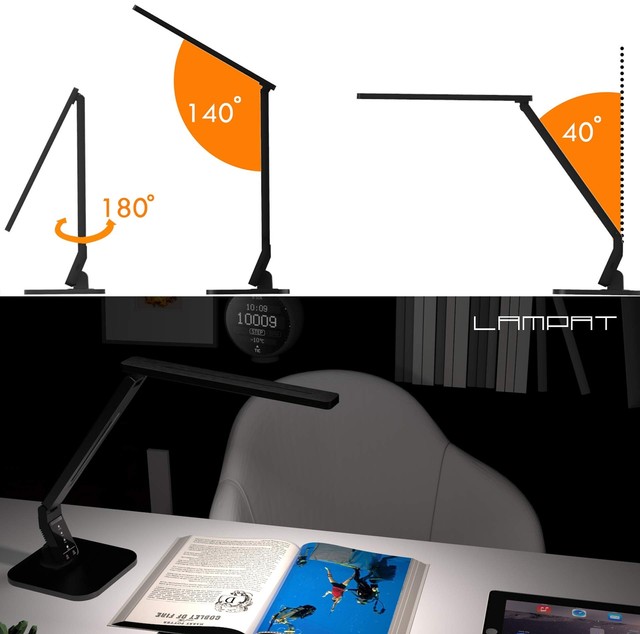 LAMPAT 8K-I30P-VY6I Dimmable LED Desk Lamp - Black for sale online | eBay