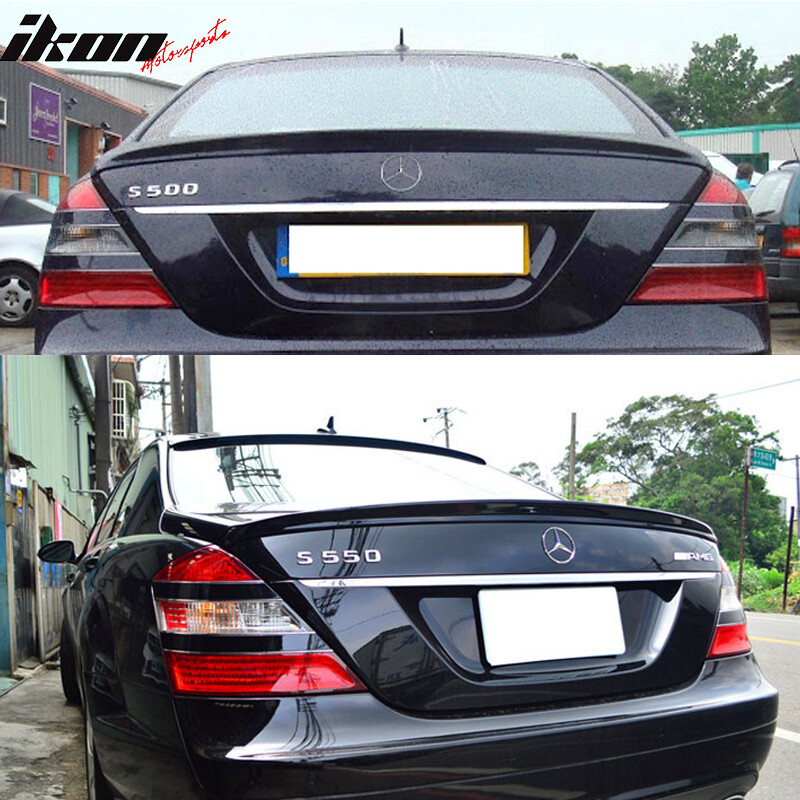 Fits 07-13 Benz W221 S-Class AMG Style Rear Trunk Spoiler Lip Painted ...