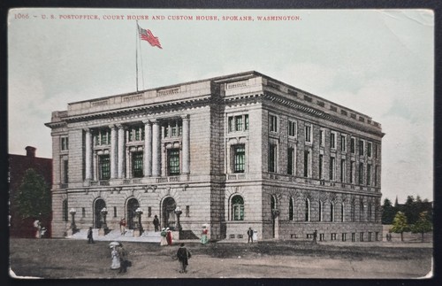Vintage - 1909 Post Office and Custom House Spokane, WA - Postcard | eBay