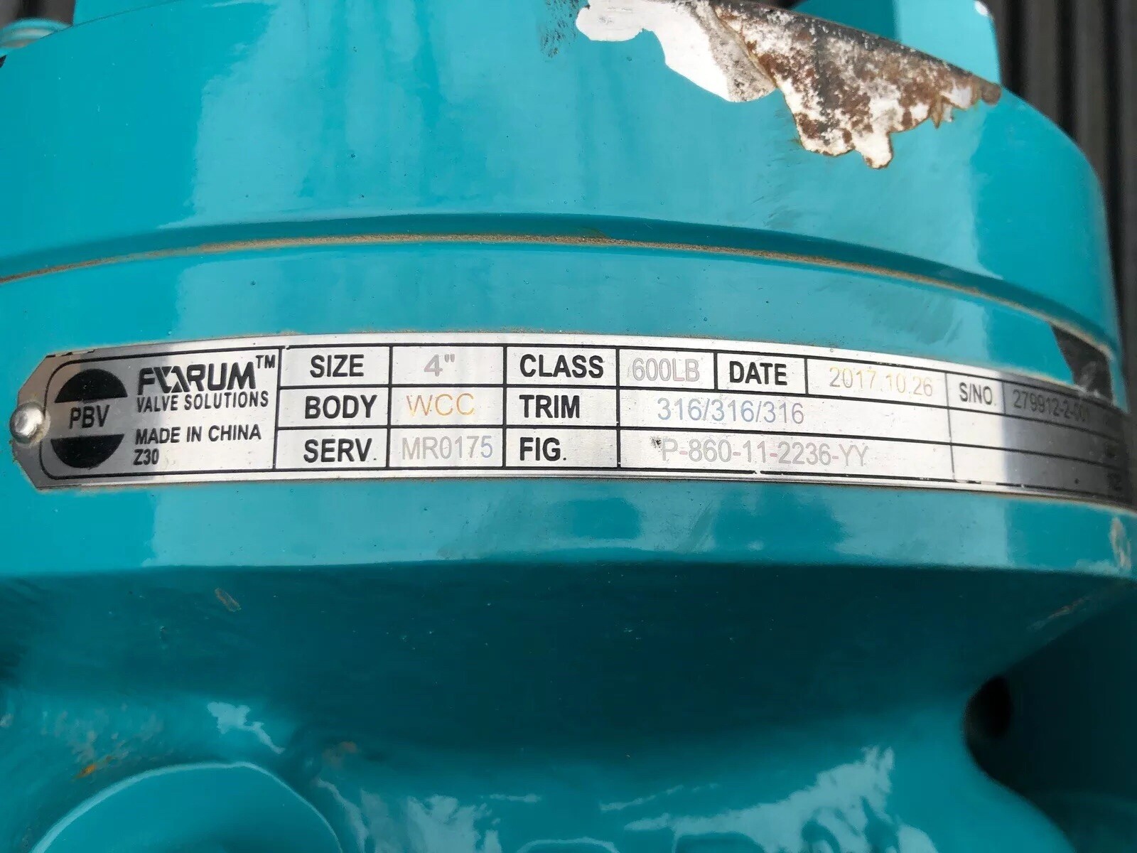 4” Swing Check Valve ANSI 600 Flanged Full Port, P860-11-2236-YY NACE ...