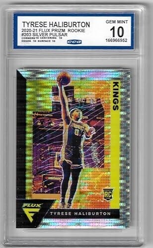 Tyresre Halliburton Graded Gem Mint 10 Prizm Rookie Card Silver Pulsar ...