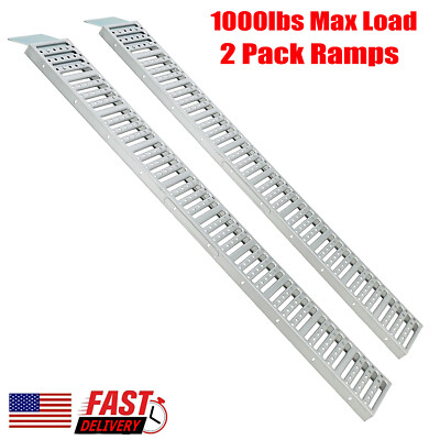 2× 1500LBS Loading Ramp Steel Trailers Ramps for ATV/UTV/Motorcycles ...